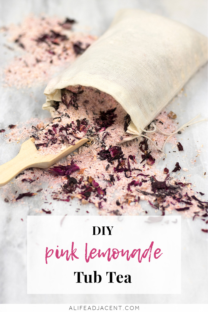 DIY Pink Lemonade Tub Tea - A Life Adjacent