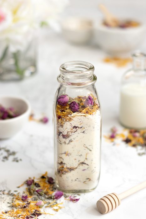 DIY Milk and Honey Floral Bath Soak - A Life Adjacent