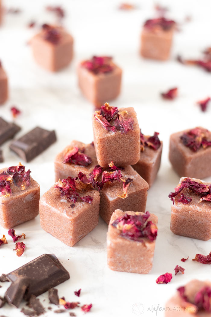 DIY Rose Sugar Scrub Cubes 3 Ways - A Life Adjacent