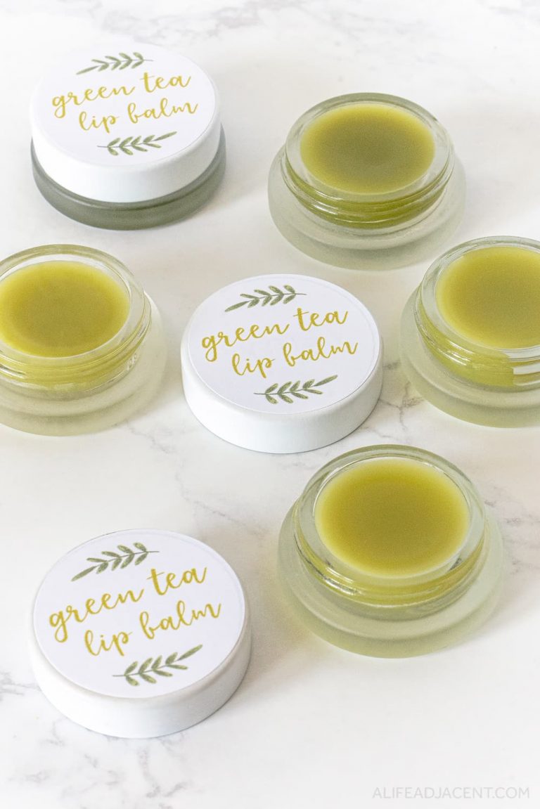 DIY Green Tea Lip Balm (with Printable Labels) - A Life Adjacent